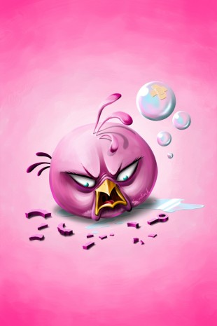 Angry Birds Pink Bird After Battle iPhone Background by Scooterek ...