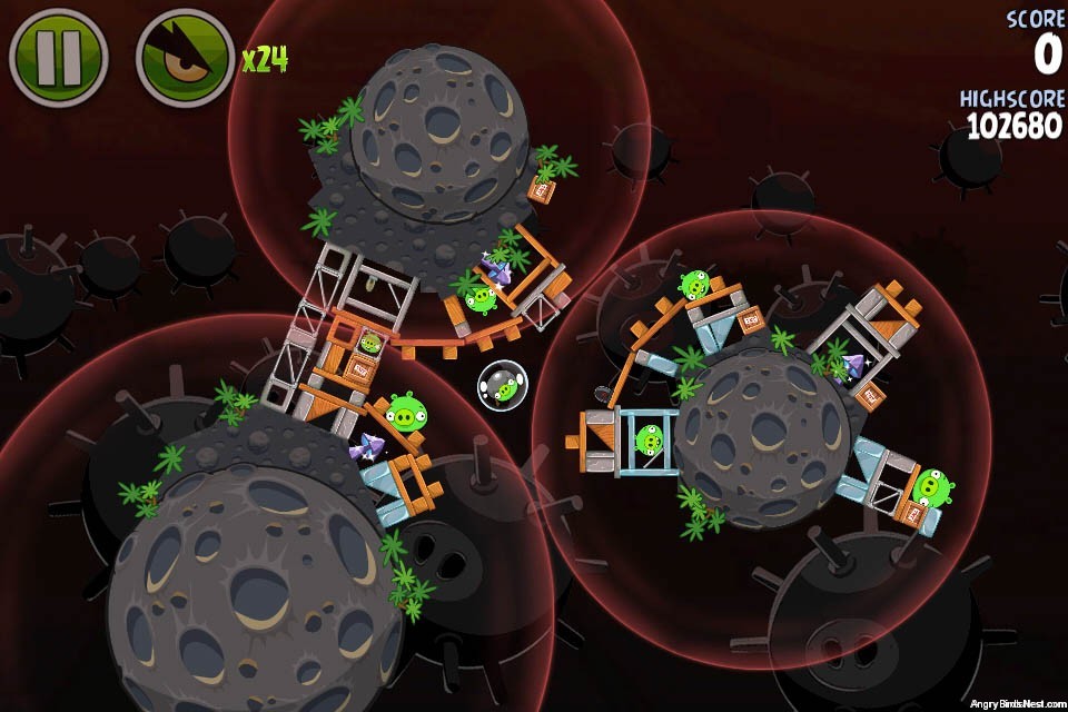 Angry Birds Space Danger Zone Level 23 Walkthrough | AngryBirdsNest