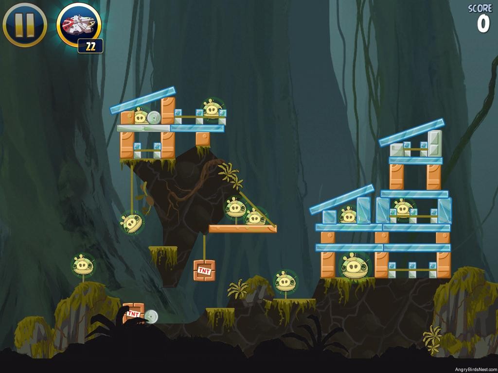Angry Birds Millennium Falcon Walkthrough Path of the Jedi Level J-34 ...