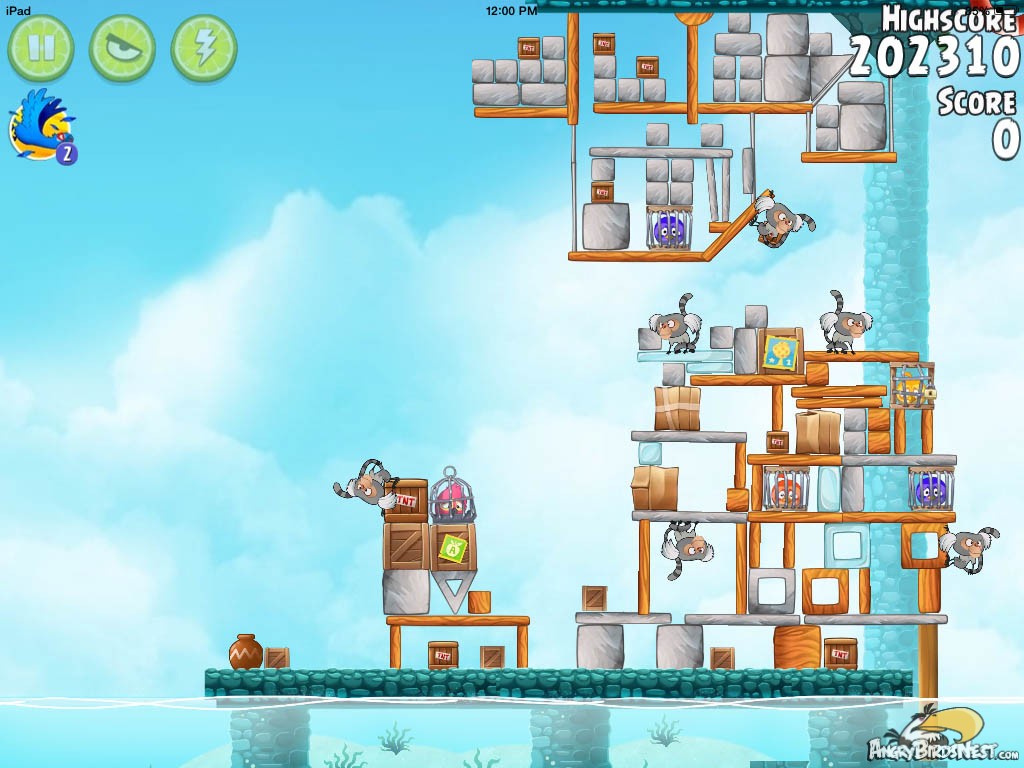 Angry Birds Mighty Eagle Walkthrough Hidden Harbor Level 4 | AngryBirdsNest