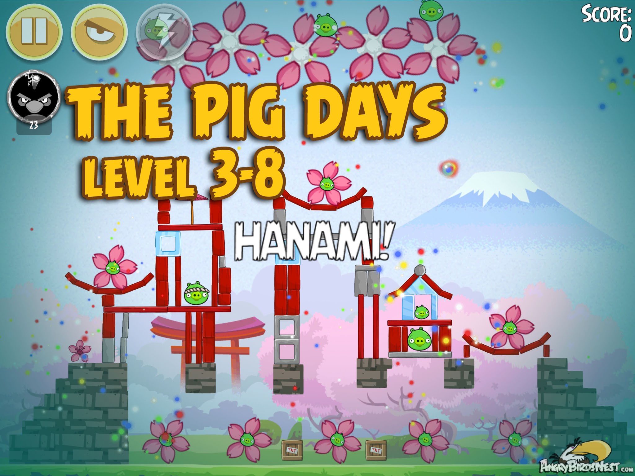 Angry Birds Seasons The Pig Days Level 3-8 Walkthrough | Hanami ...