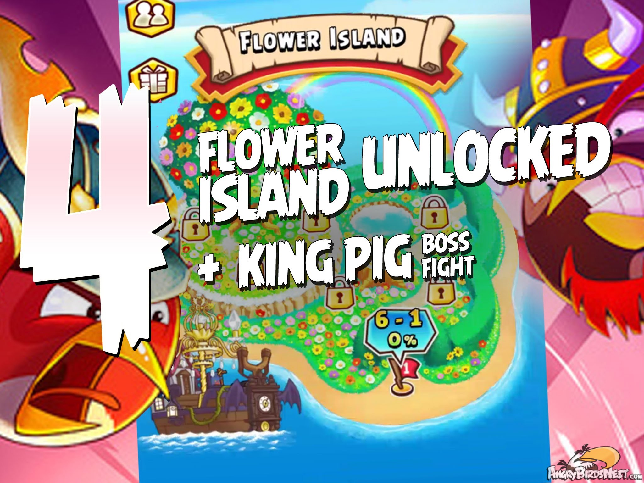 Angry Birds Fight! – Flower Island Unlocked + King Pig Boss Fight ...