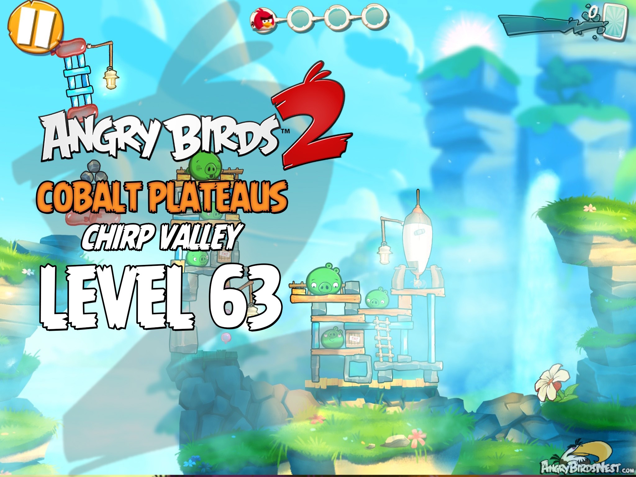 Angry Birds 2 Level 63 Cobalt Plateaus – Chirp Valley 3-Star ...