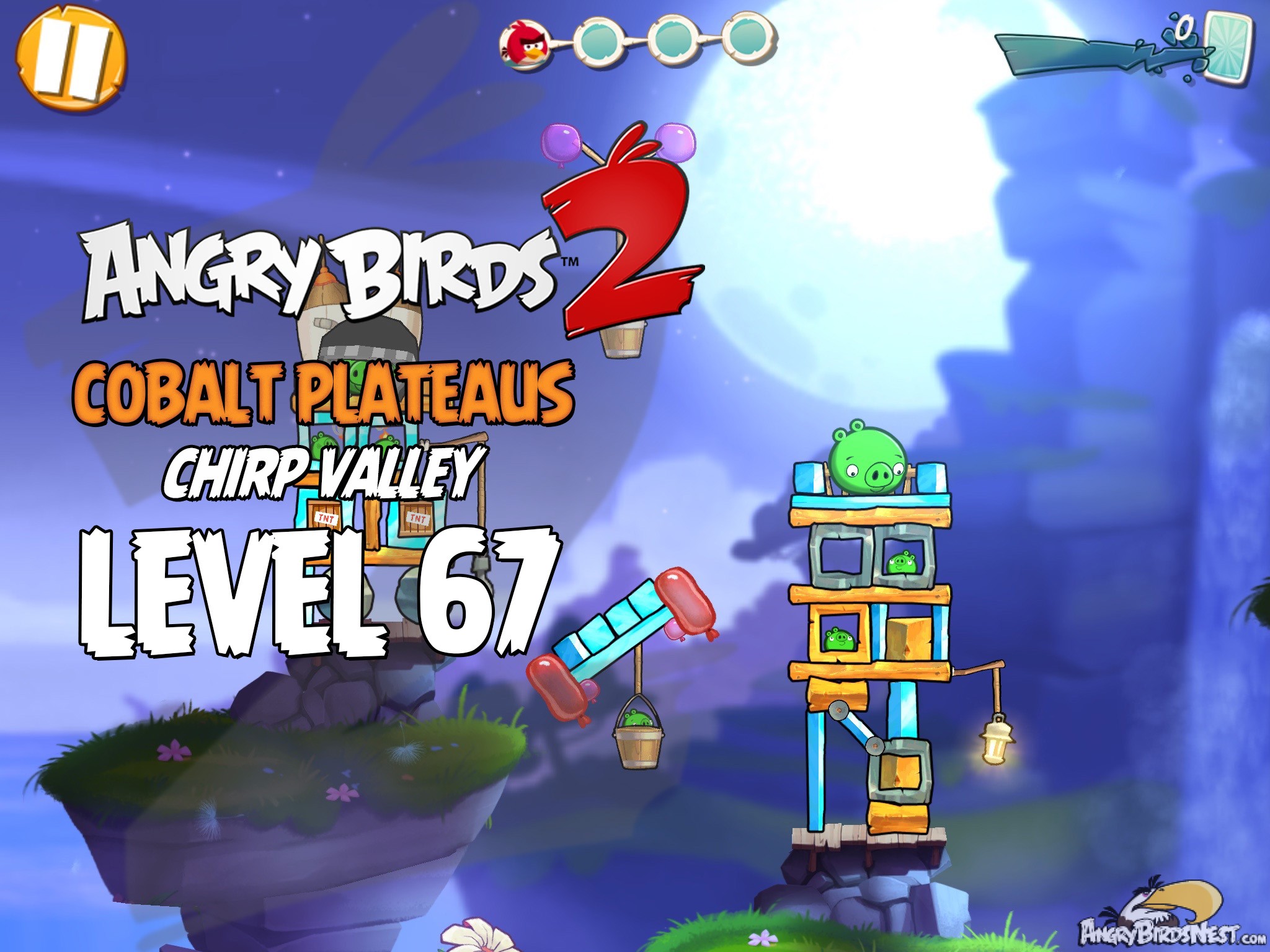 Angry Birds 2 Level 67 Cobalt Plateaus – Chirp Valley 3-Star ...