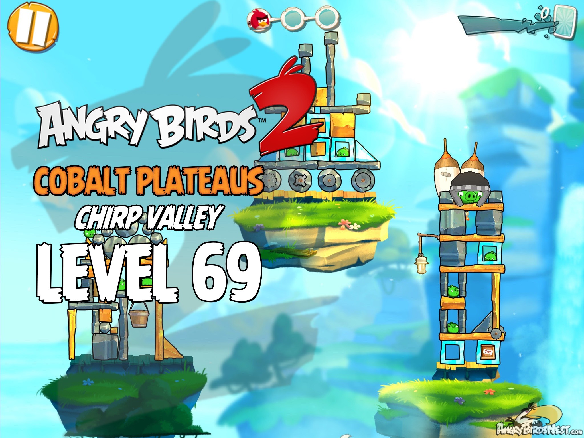 Angry Birds 2 Level 69 Cobalt Plateaus - Chirp Valley 3-Star ...