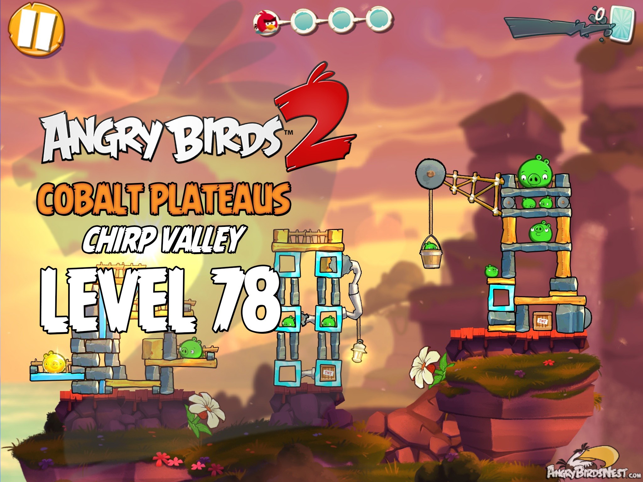 Angry Birds 2 Level 78 Cobalt Plateaus – Chirp Valley 3-Star ...