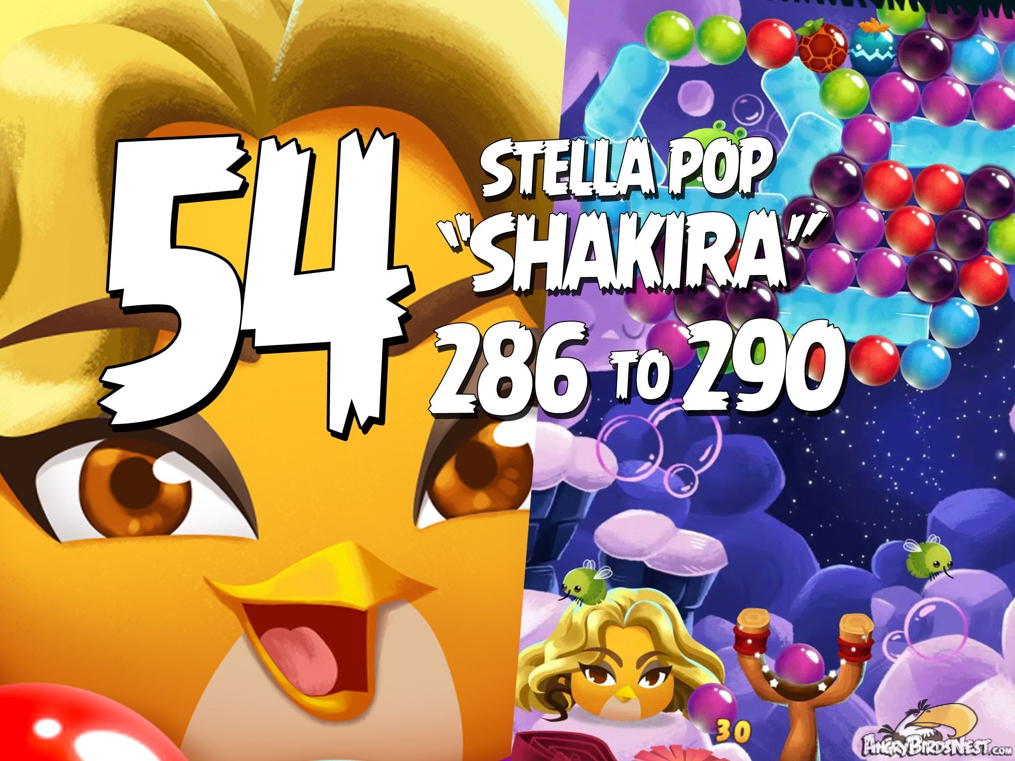 Angry Birds Stella Pop Levels 286 to 290 Cloudy Peaks Walkthroughs ...