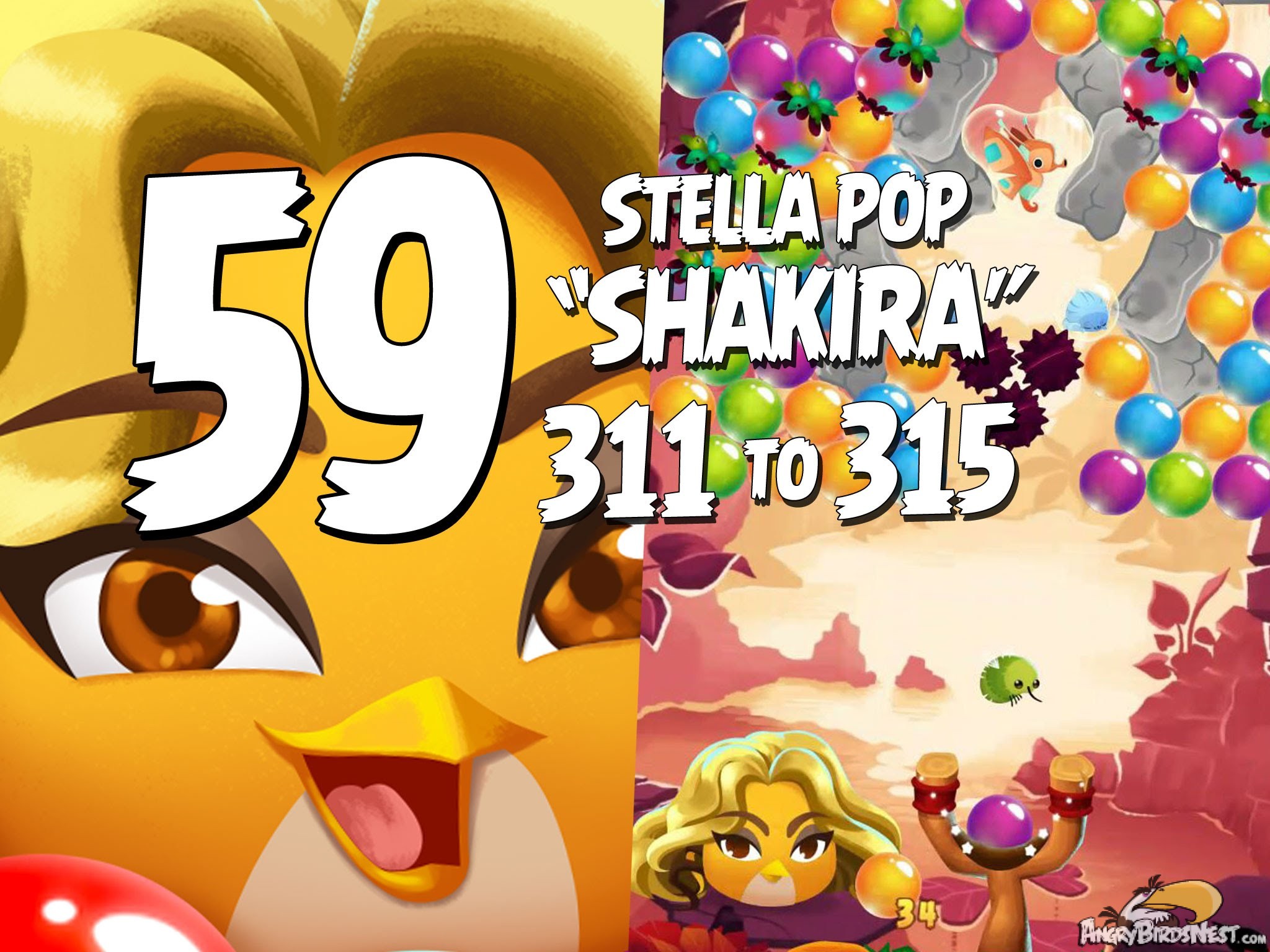 Angry Birds Stella Pop Levels 311 to 315 Love Lagoon Walkthroughs ...