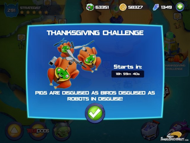 Angry Birds Transformers Thankgiving Update challenge | AngryBirdsNest
