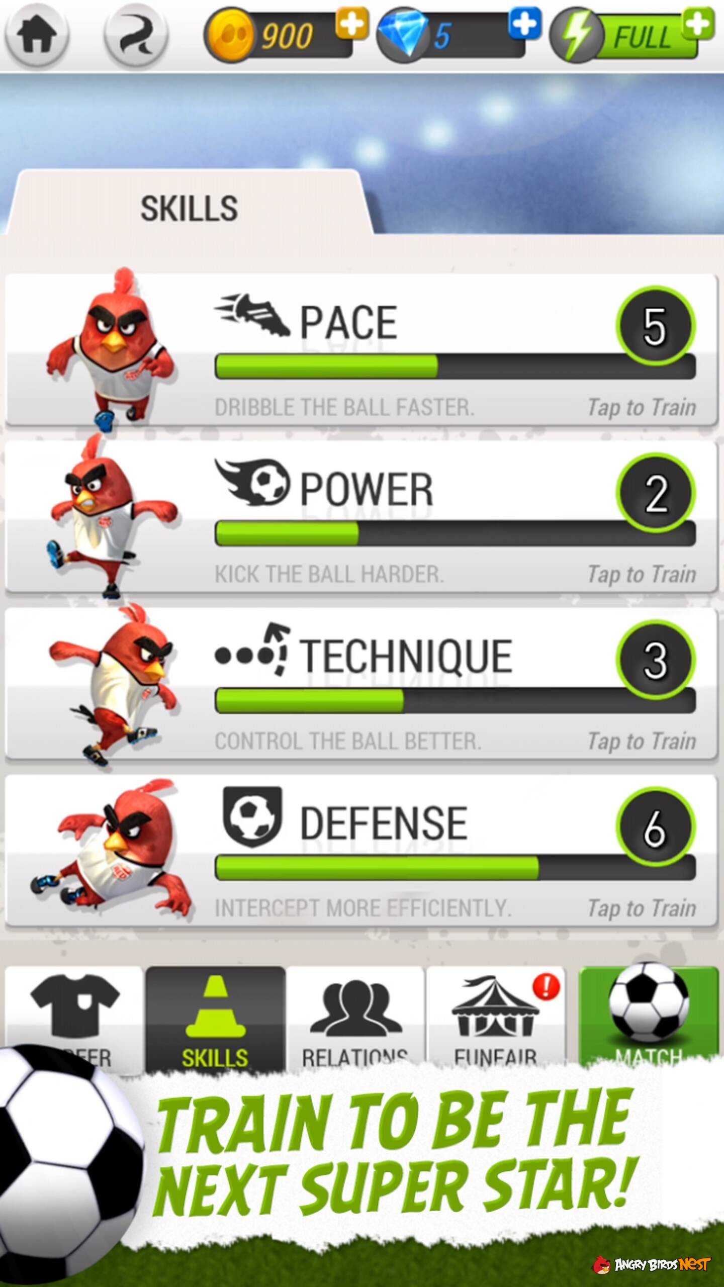 Angry Birds Goal! Skills Screen | AngryBirdsNest